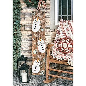 Christmas Welcome Stencils for Painting on Wood,Let It Snow Stencil for Porch Sign Merry Christmas Believe Snowman Drawing Templates for Shirts Pillow Cover Door Hanger Decor（11/12p）