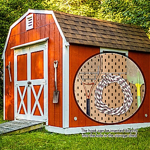 MorningRo 3 Pcs Shed Tool Organizer Garage Wall Organizer Storage Tool Hangers for Garage Wall Heavy Duty Individual Utility Hooks for Shed Garden Broom Rake Hanging Rack Holder