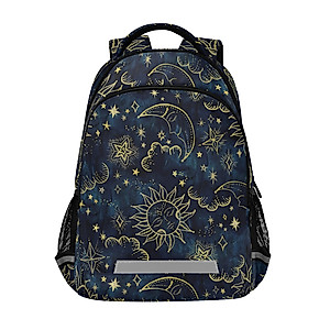 ALAZA Sun Moon Boho Cosmos Astrology Backpack Purse for Women Men Personalized Laptop Notebook Tablet School Bag Stylish Casual Daypack, 13 14 15.6 inch