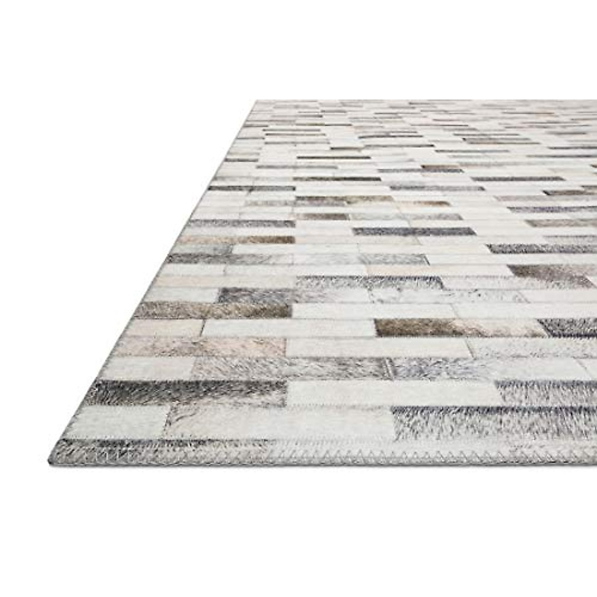 Loloi II Maddox Collection MAD-01 Ivory/Grey, Contemporary 7'-6" x 9'-6" Area Rug