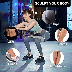 Booty Bands Resistance Bands Set for Men Women Legs and Butt, 3 Levels Fabric Workout Exercise Bands with Door Anchor 2 Legs Ankle Straps Core Sliders for Home Fitness Gym Yoga Squat Glute