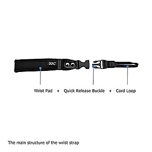 Soft Neoprene Camera Hand Wrist Grip Strap with Quick-Release for Canon EOS R10 R7 R5 R6 R RP Rebel T8i T7 T7i SL3 90D Sony A7 IV III Nikon Z 30 Z fc Z50 Z5 Z6 Z7 II Fuji X-T4 X-S10 X-T30 II X-Pro3