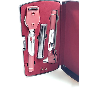 Burgundy Otoscope Set -LED Otoscope/School Kit-CYNAMED