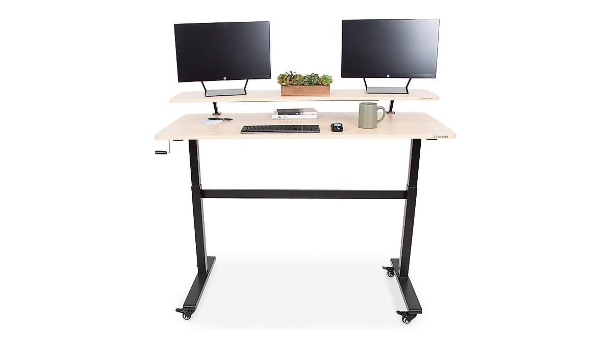 Stand Steady Tranzendesk | 55 Inch Standing Desk with Clamp On Shelf ...