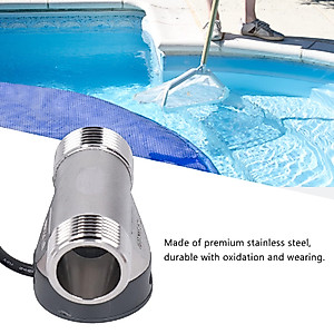 Water Flow Meter Flowmeter, Water Flow Counter Flow Sensor Counter Sensor Stainless Steel for Pool Fish Pond 3.5‑24V DC
