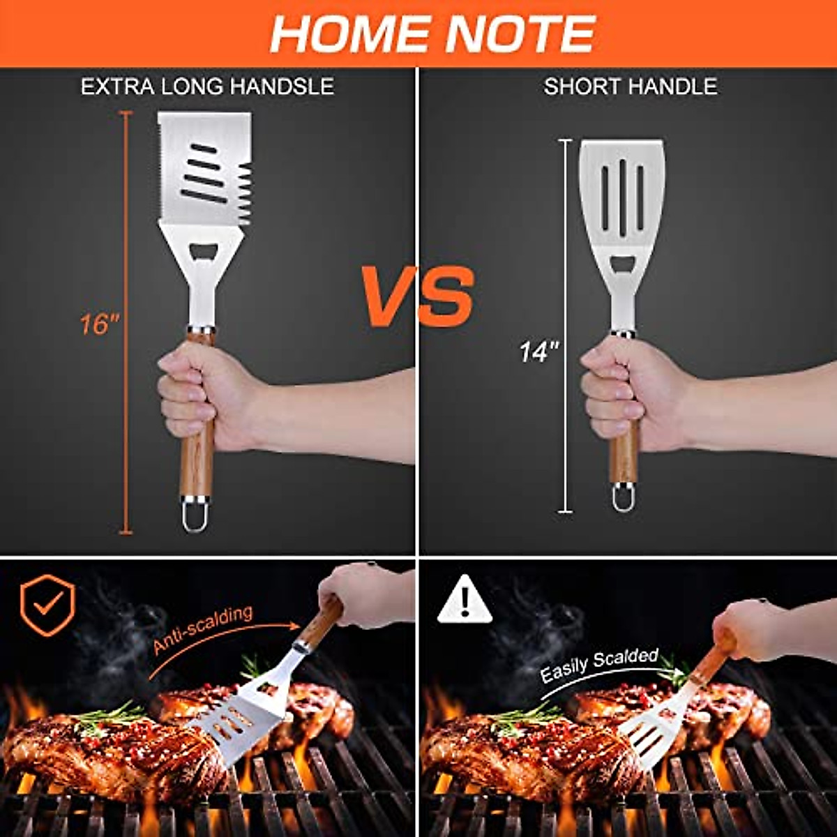 Grilling Accessories BBQ Grill Tools Set, 30Pcs Grilling Utensils Tool Gift Set for Kitchen, Camping, Kitchen, Backyard Barbecue with Tongs Spatula Thermometer Meat Injector Carry Bag