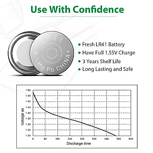 LiCB 20 Pack LR41 AG3 392 384 192 Battery 1.5V Button Coin Cell Batteries