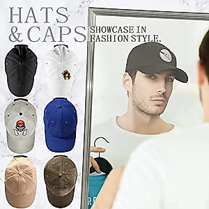 Hat Rack for Wall (14-Pack) - Hat Racks for Baseball Caps, Adhesive Hat Hooks for Wall, No Drilling Hat Organizer Cowboy Hat Holder, Strong Hat Hanger to Display for Door, Closet (Upgrade-Black)