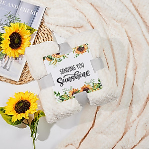 Get Well Soon Gifts for Women, Sunflower Gifts Care Pacakge with Sunshine Tumbler and Luxury Blanket Thinking of You Relaxing Spa Gifts for Mom Sister Grandma