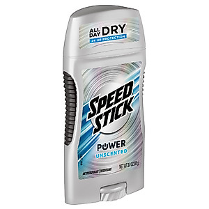 Speed Stick Power Antiperspirant Deodorant for Men, Unscented - 3 Ounce
