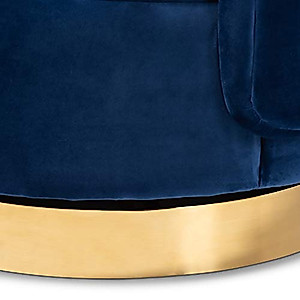 Baxton Studio Chairs, Royal Blue/Gold