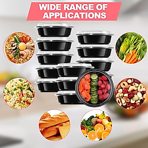Meal Prep Container,30 Pack Food Prep Containers,28 oz Meal Prep Bowls with Lids,Reusable Food Containers with Lids,Round Plastic Lunch Containers,BPA-Free,Stackable,Microwave/Dishwasher/Freezer Safe