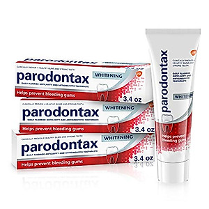 Parodontax Teeth Whitening Toothpaste To Help Bleeding Gums, Gum Toothpaste For Gum Health, 3.4 Oz x 3