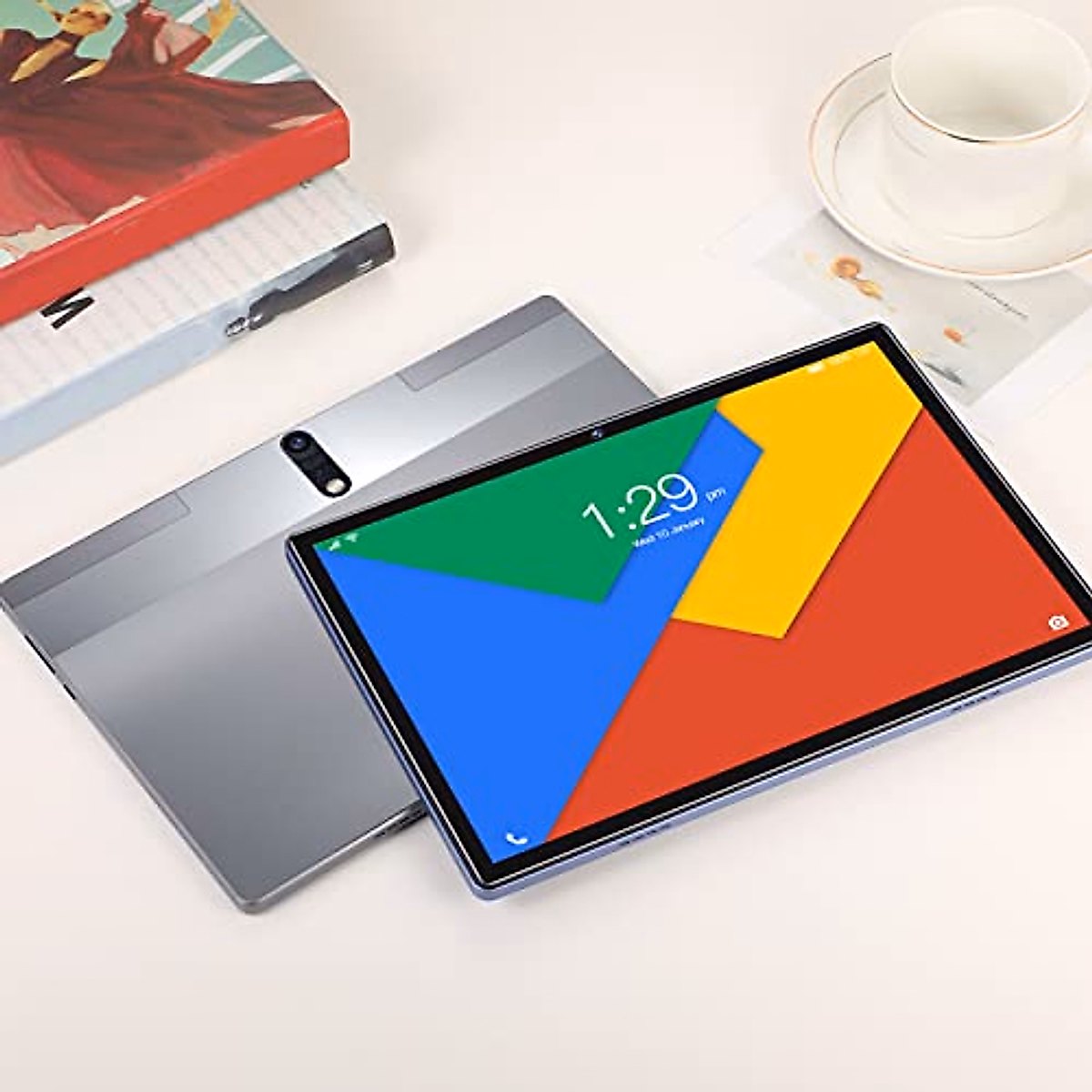 DAUZ HD Tablet, Octa Core 1920x1200 Resolution 10.1in Tablet 8MP Front 20MP Rear for Android8.1 for Drawing (US Plug)