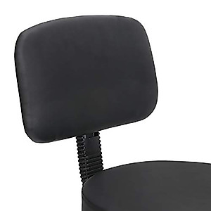 Nova Microdermabrasion Rolling Stool Swivel Salon Stool Chair Adjustable Drafting Stool Tattoo Office Massage Medical Facial Spa Stool with PU Cushion Backrest 4pcs