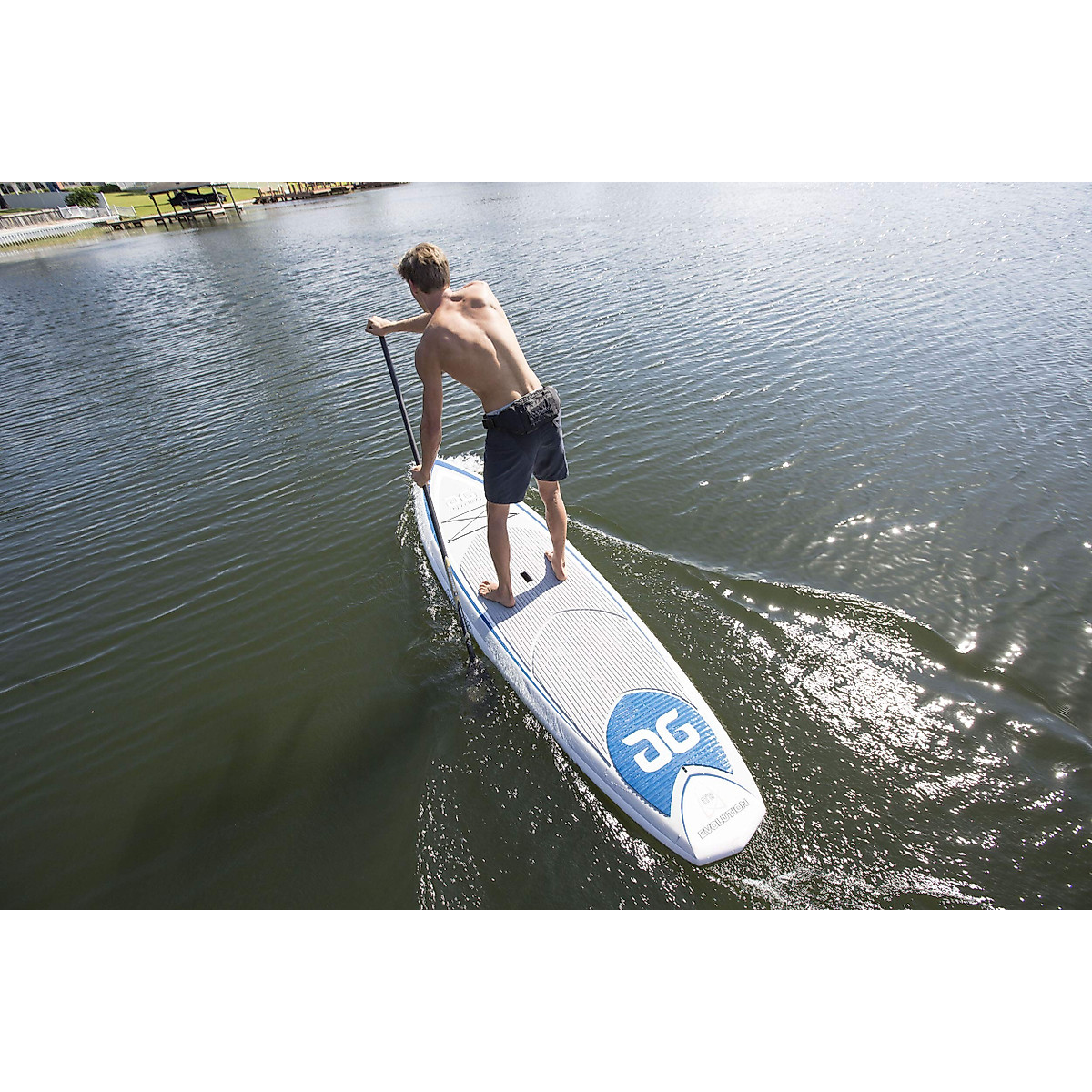 AQUAGLIDE Focus SUP Paddle, 3 Piece Paddle Leverlock, 70" - 86", Multicolor