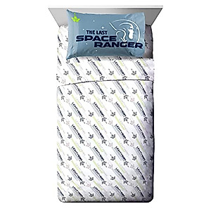 Jay Franco Disney Pixar Lightyear Space Command 7 Piece Full Size Bed Set - Includes Comforter & Sheet Set - Bedding Features Buzz - Super Soft Kids Fade Resistant Microfiber