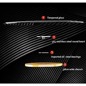 THIKK Tempered Glass Lazy Susan Turntable for Dining Table Turntable, 10mm Thick Tempered Glass Serving Plate Tabletop Rotating Serving Tray (Size : 90cm/36in)