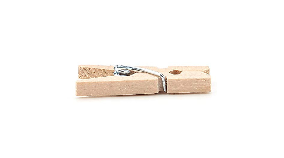 250pcs Mini Wooden Clips with Twine - Craft Decor Essentials