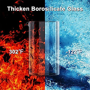 DUCHIFAD French Press Coffee Maker 12 oz, Camping French Coffee Press Glass, Heat Resistant Thickened Glass Coffee Press, 100% BPA Free Prensa Francesa, Rust-Free and Dishwasher Safe (12 oz)