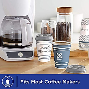 Dixie To Go Hot Beverage Cups & Lids, 12 Oz, 156 count, Assorted Designs, 6 Packs of 26 Count, Disposable Paper Coffee Cups & Lids