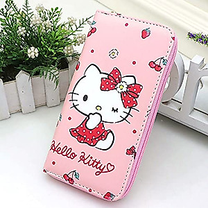 Kerr's Choice Pink Kitty Purse Kitty Cat Wallet Cute Faux Leather Wallet for Girls Women