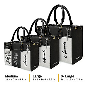 Jesuspirit Personalized Leather Bible Bags - Christian Gifts For Women - Church Bags, Bible Purse, Religious Bag - I Can Do All Things - Christian Bags, Jesus Stuff For Women Medium Size