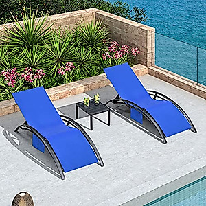 Microfiber Blue Beach Chair Towel with Side Pockets, Chaise Lounge Chair Towel Cover for Sun Lounger Pool Sunbathing Garden Beach Hotel, Oversized, Tie-Dye Blue, 85" L x 30" W