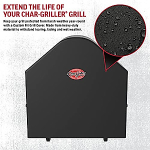 Char-Griller 6455 AKORN Auto-Kamado Charcoal Grill Cover, Black