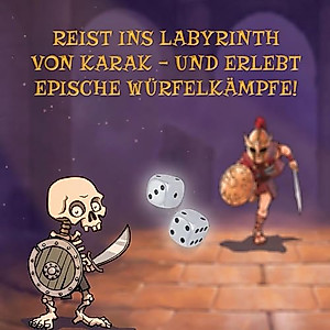 Karak | A Dungeon Crawler Game for Kids from Kosmos Games | Competitive Role-Playing Fantasy Game for 2 to 5 Players Ages 7+ | Dice-Rolling Mechanism | Ideal for Families | 2-Language, German/English