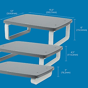 Kensington SmartFit Monitor Stand Plus for up to 24” screens - Gray (K60089)