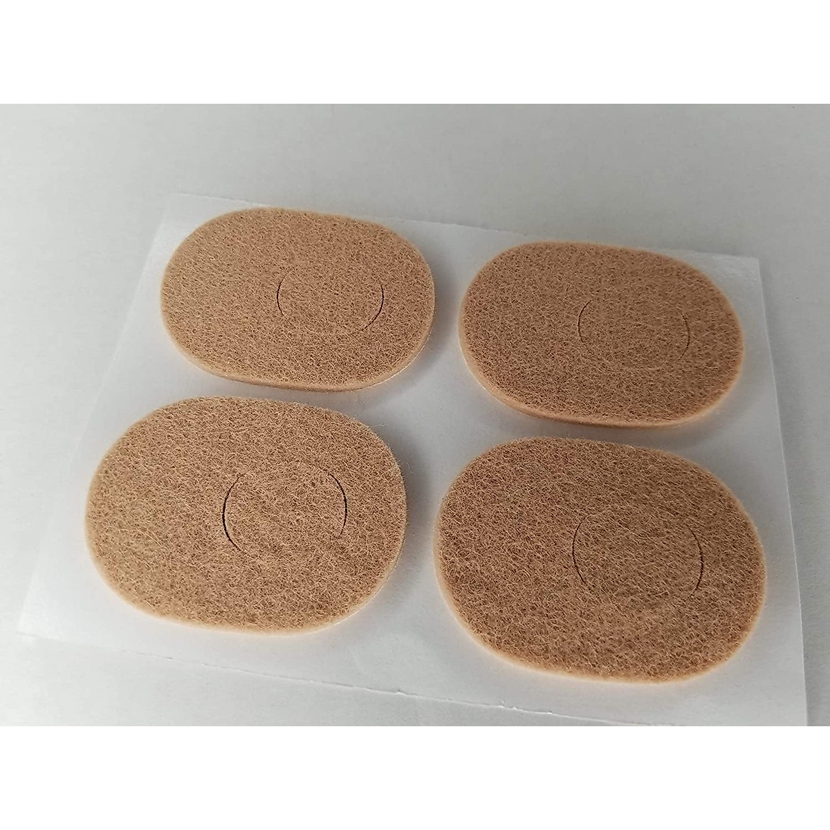 Aetna Foot Products Flesh Felt Bunion Shields, (40 Pack) ⅛ in. Adhesive Oval Cushions, Medical Bandage for Foot Pain Relief, Bunions, Callus and Corns