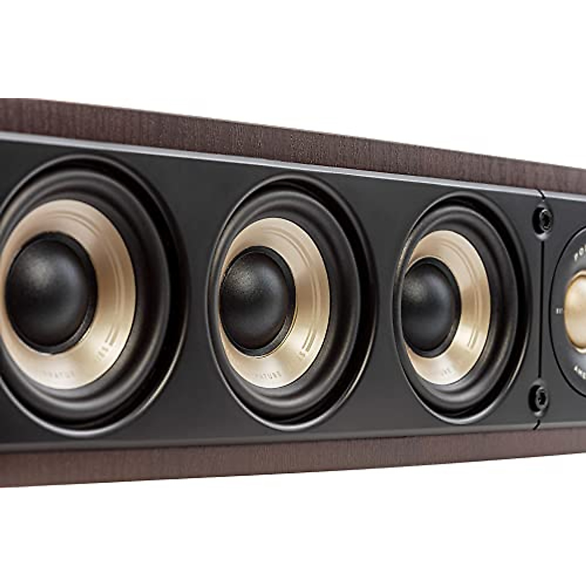 Polk Signature Elite ES35 Slim Center Channel Speaker - Hi-Res Audio Certified, Dolby Atmos & DTS:X Compatible, 1" Tweeter & (6) 3" Woofers, Dual Power Port for Effortless Bass, Contemporary Walnut