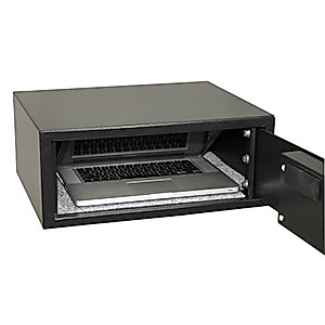 Honeywell Safes & Door Locks - Hotel Room Style Safe Box with Digital Lock - Fits 17" Laptop - LED Display Panel - Low Profile Steel Security Personal Safe for Money - 1.14 Cubic Feet - Black - 5105DS