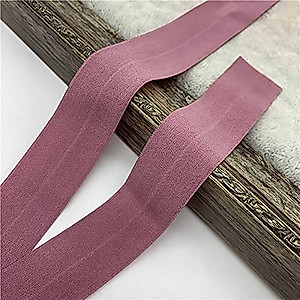 GMMDXD 3/10/15/20/25mm 5yards Elastic Ribbon Fold Over Spandex Elastic Band for Sewing Lace Trim Waist Band Garment Accessory (Color : 05 15mm)