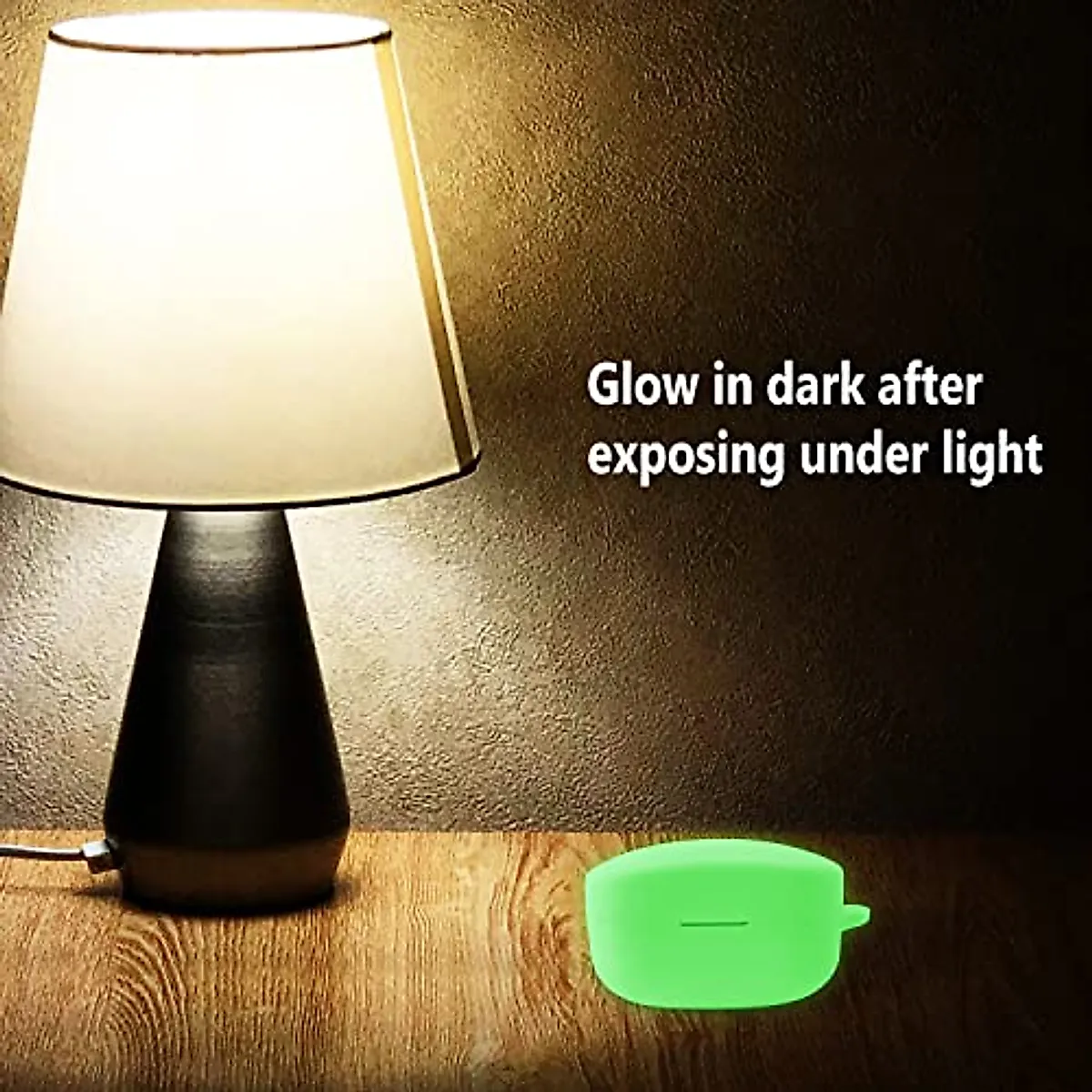 Geiomoo Silicone Case Compatible with Sony WF-1000XM4, Protective Cover with Carabiner (Luminous Green)