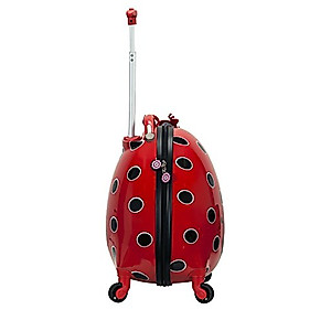 Rockland Jr. Kids' My First Hardside Spinner Luggage, Telescoping Handles, Ladybug, Carry-On 19-Inch