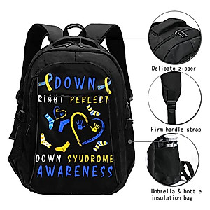Down Syndrome Awareness Funny Travel Laptop Backpack, Business Anti Theft Slim Durable Laptops Backpack Water Resistant College School Computer Bag Gifts For Men & Women Notebook