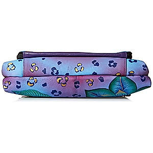 Anna by Anuschka womens Crossbody Organizer Bag - Genuine Leather, Tropical Safari, One Size US