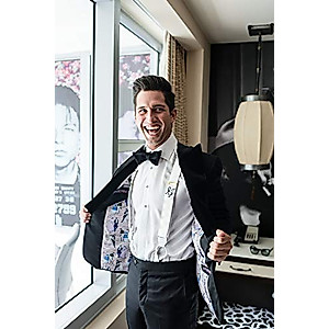 The Lapel Project Self Tie Black Velvet Bow tie tuxedo Velvet Bow tie Mens & Womens Adjustable