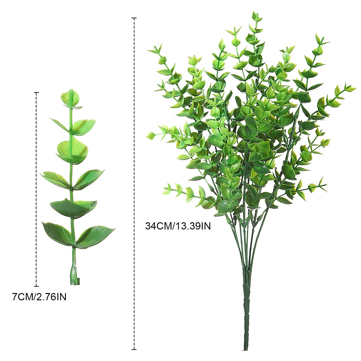 Artificial Plants Flowers Fauk Boxwood Shrubs 6 Pack Artificial Farmhouse Greenery Stems Fake Plastic Plants Lifelike Greenery Foliage with 42 Stems for Home Garden Patio Yard Indoor Outdoor Decor