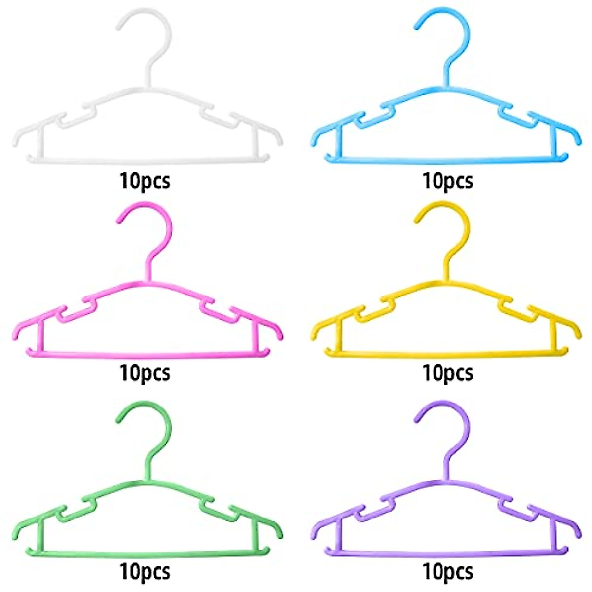 GoodtoU 60Pack Baby Clothes Hangers for Closet Plastic Small Kids Hangers Childrens Nursery Hangers Infant Hangers for Closet