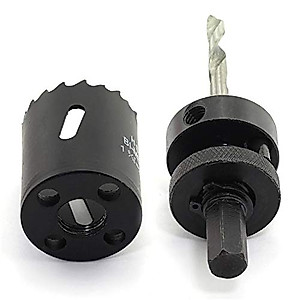 HJ Garden 5pcs 2 inch Desk Wire Cord Cable Grommets Hole Cover with Hole Saw Kit High Speed Bi-Metal Holesaw Drill Bits for Office PC Desk Cable Cord Organizer