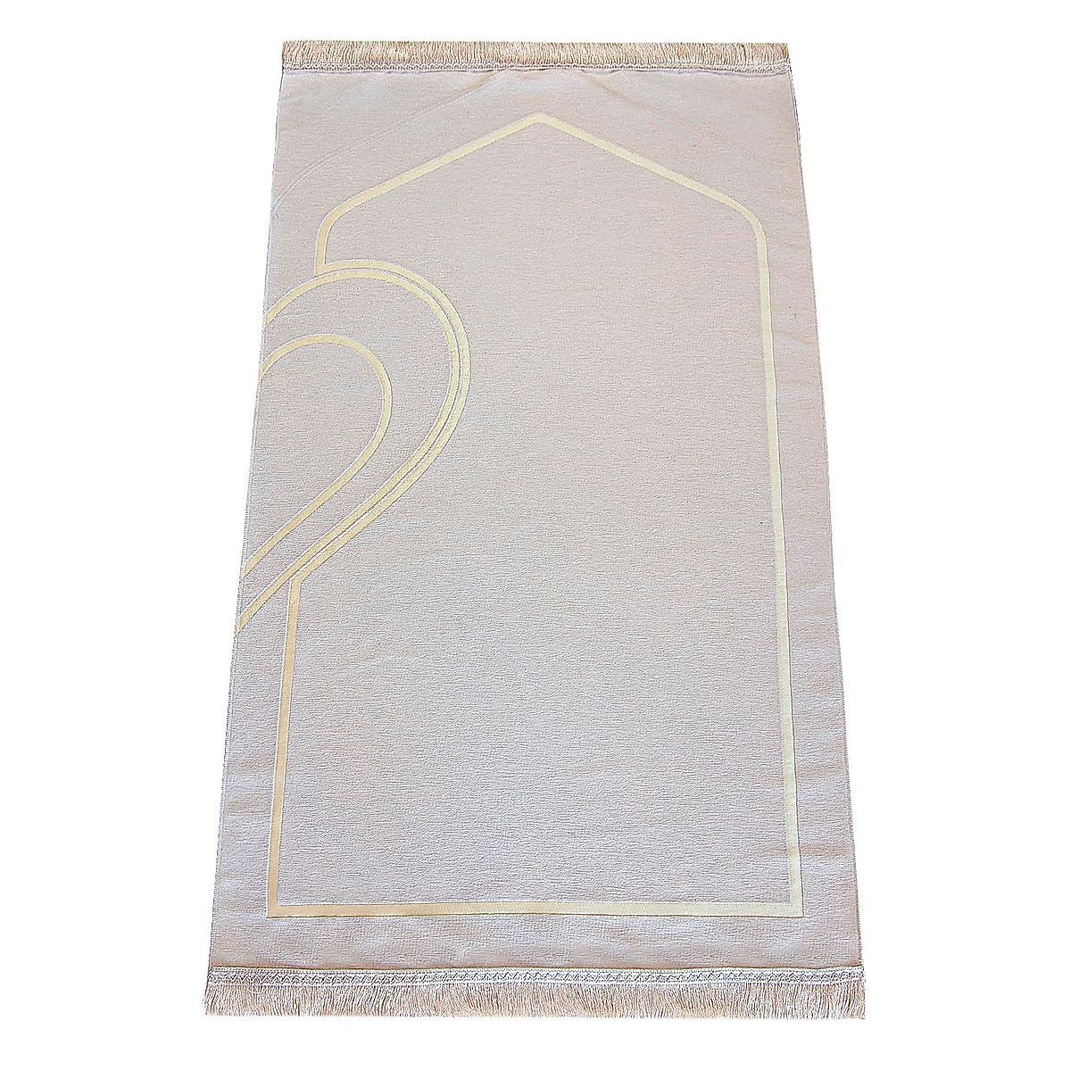 ihvan online, Muslim Prayer Rug for Couples, Praying Mat Set for Women & Men, Heart Patterned, Soft, Prayer Beads, Islamic Gifts for Ramadan Eid Valentines Day, Two Pieces, White-Black