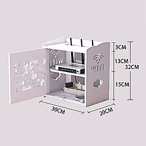 Creative WiFi Router Multi-Function Storage Box Home Living Room TV Cabinet Power Cord Finishing Box White Set-top Box Bracket