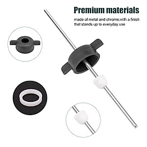 2pcs Bathroom Sink Pivot Rod for Moen 11985, Premium Metal and Plastic Ball Rod Replacement for 50/50 Lavatory Pop Up Center Sink Drain Stopper Assembly Compatible with Moen 11985