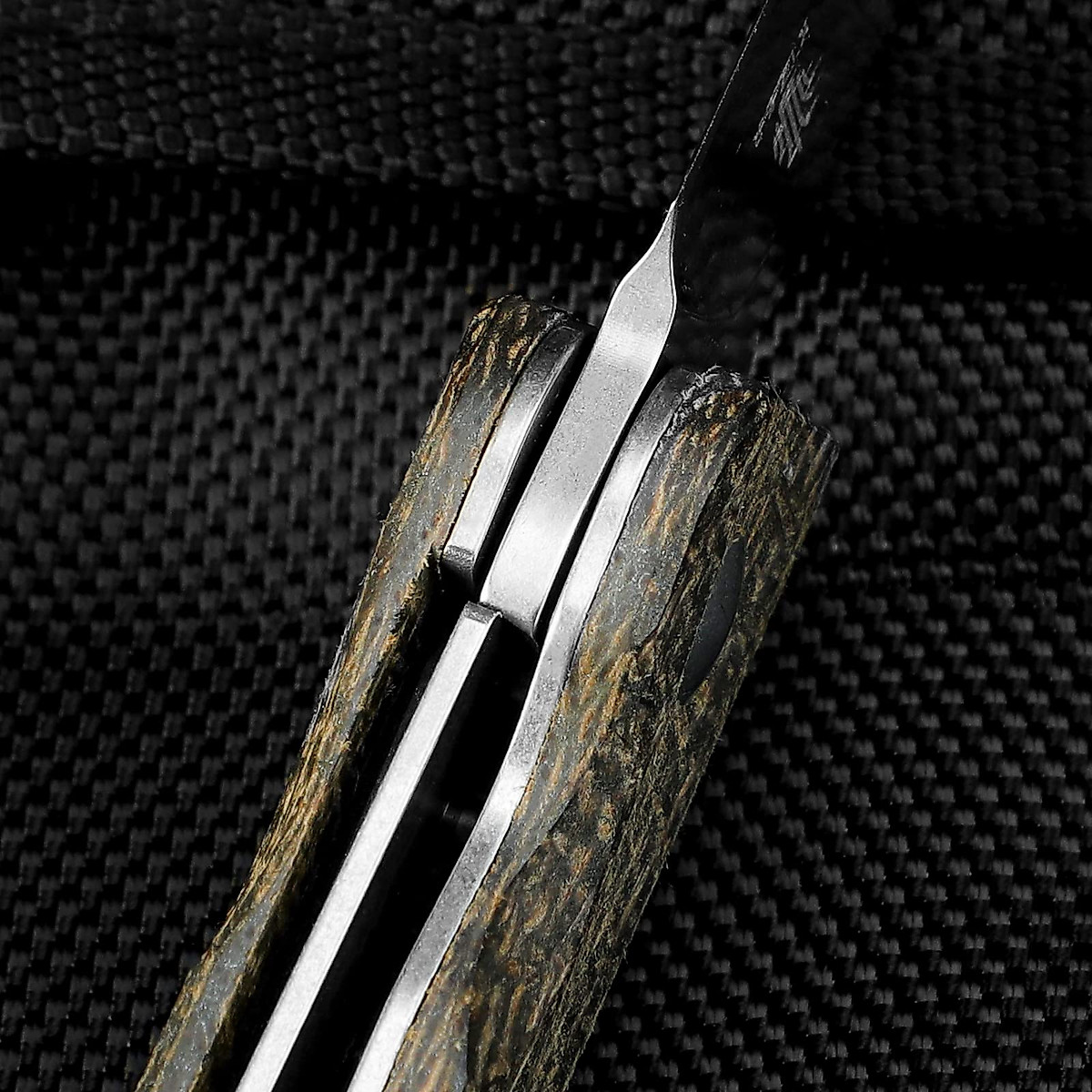 Kizer Agressor EDC Knife, 2.99 In 154CM Steel Blade Pocket Knife Green Micarta Handle Front Flipper Tools V3629C1