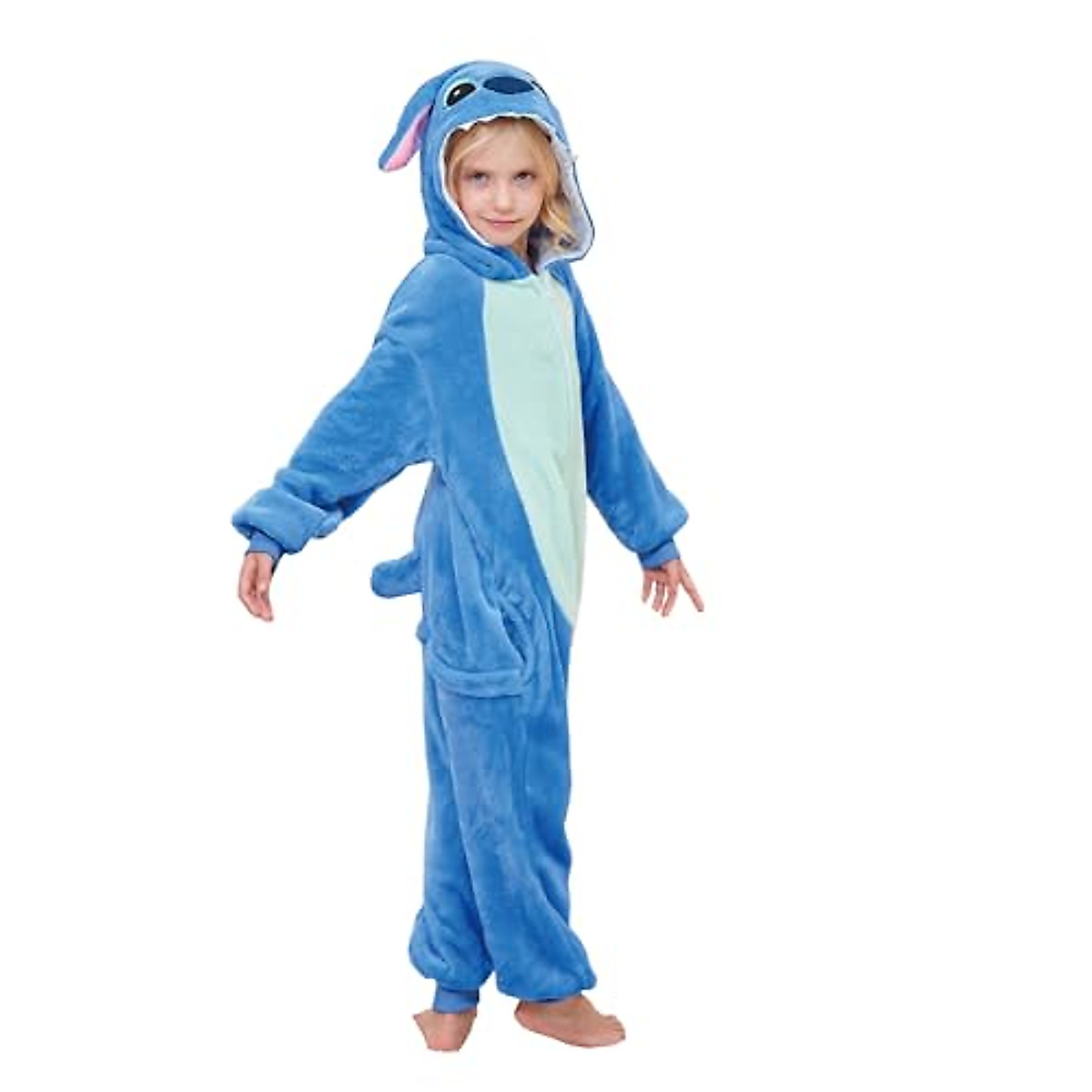 AwesomeFit Girls Cosplay Costume Animal Pajamas Halloweem Sleepwear 5T Blue