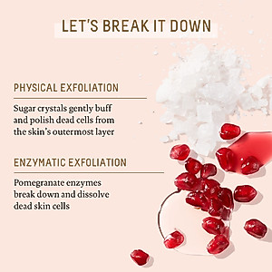 Biossance Squalane + Enzyme Sugar Body Scrub. A Powerful Yet Gentle Exfoliator with Pomegranate Enzymes to Smooth, Soften and Hydrate without Stripping Skin (6.76 fl oz)