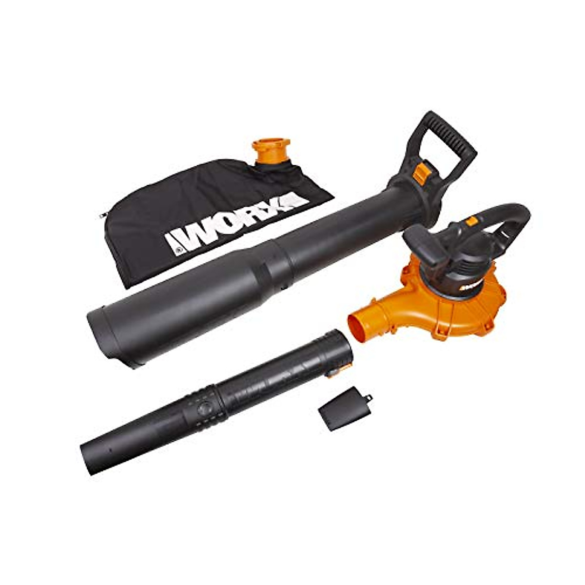 Worx 12 Amp 3-in-1 Corded Electric Leaf Blower/Mulcher/Vacuum & Outdoor Garden 120-Foot Extension Cord, Lime Green